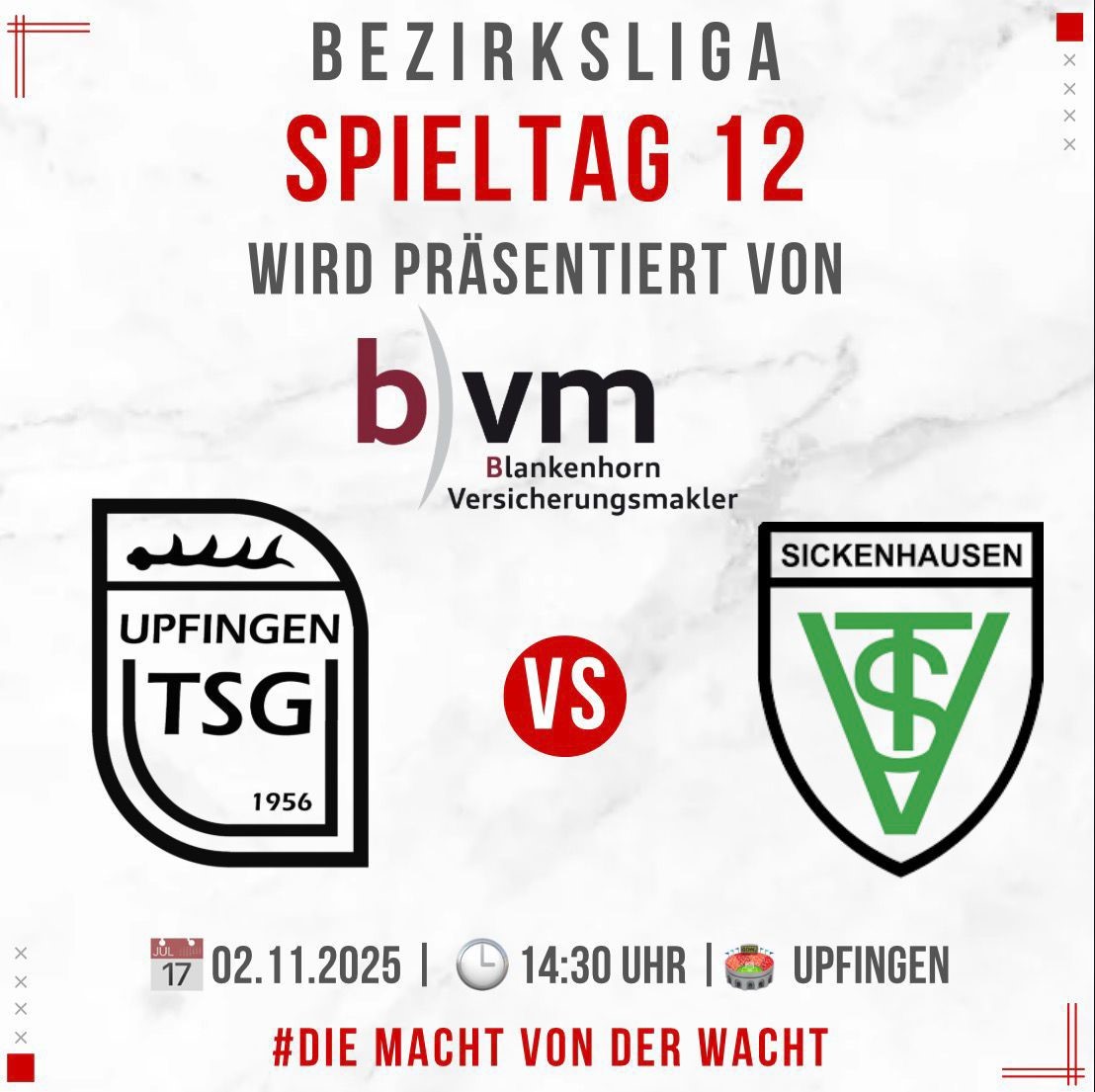 Vorschau Aktive für 02.11.2025 - TSG Upfingen